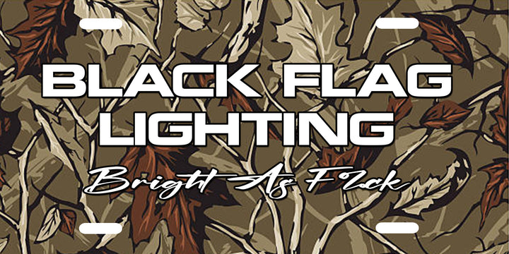 Woodland Camo BFL License Plate – BlackFlagLighting